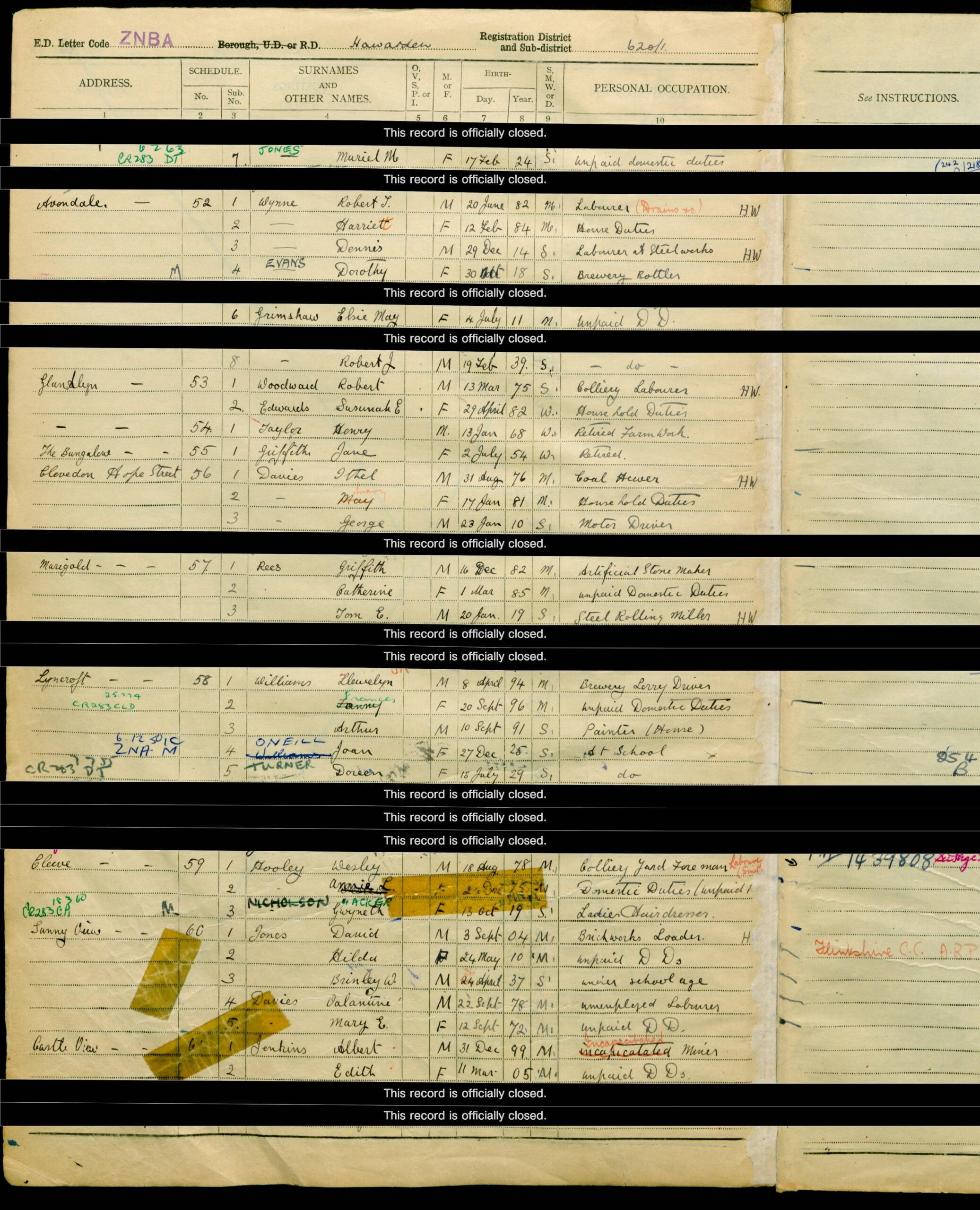Parsonage, William : Flintshire war memorials