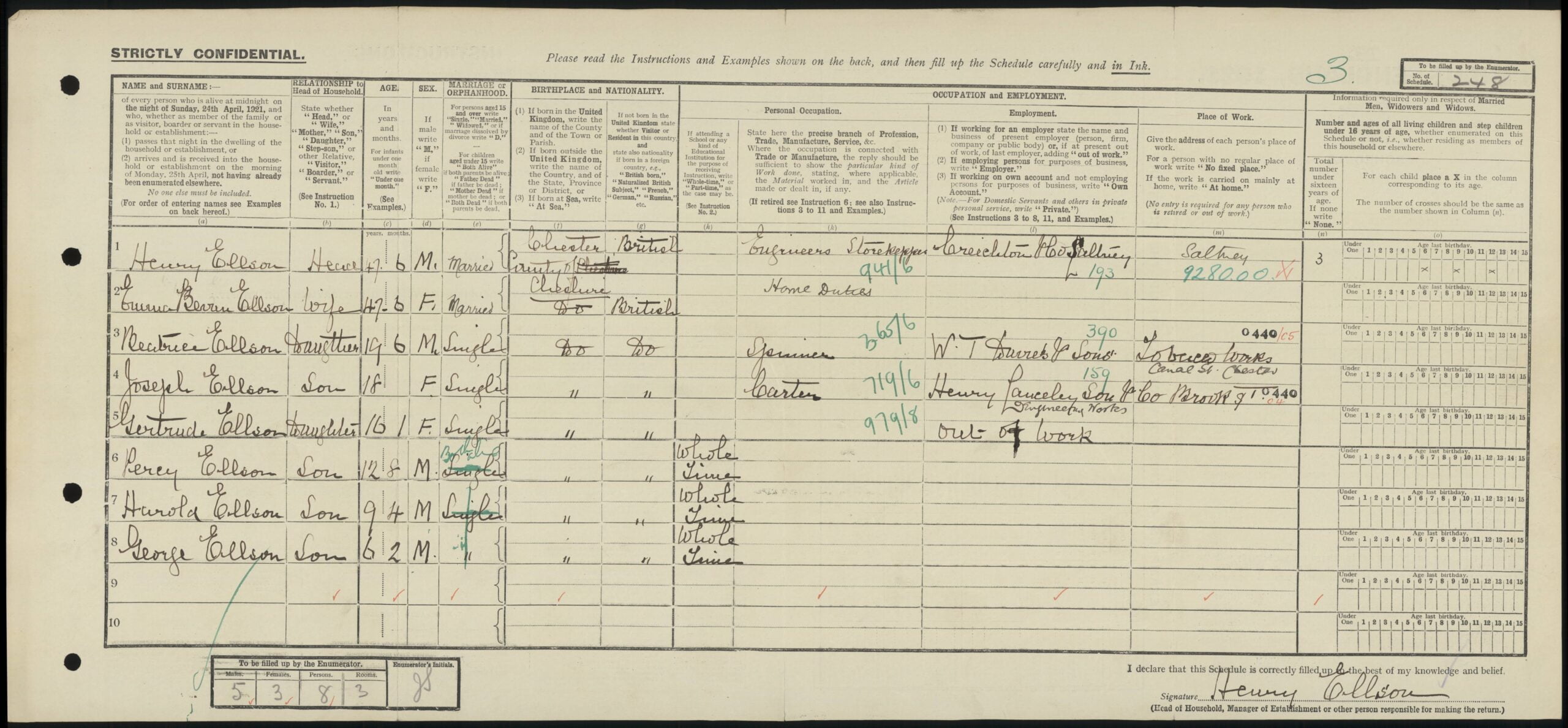 Ellson, George Arthur (Aka Ellison) : Flintshire war memorials